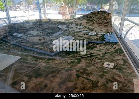 A scale model of the ancient city of Ephesus serves to orient visitors ...