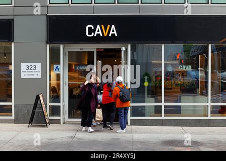 CAVA, 325 Park Ave South, New York, NYC storefront photo of a fast ...