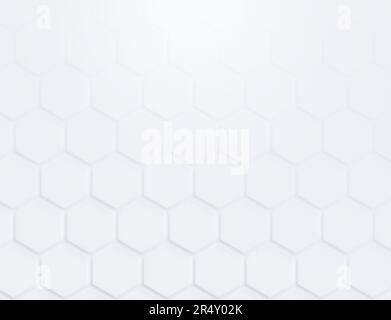 Light gray hexagon grid pattern on white. Technology, connection and data concept. High ...