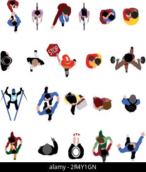 People from the top view illustration Stock Vector Image & Art - Alamy