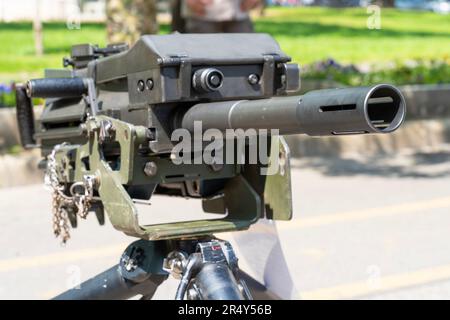 Mk 19 40 mm belt-fed automatic grenade launcher Stock Photo - Alamy
