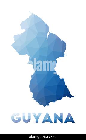 Network map of Guyana. Country digital connections map. Technology ...