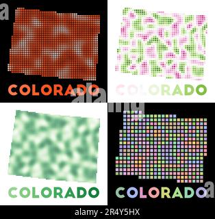 Colorado map. Map of Colorado in dotted style. Borders of the US state ...