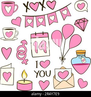 Love and valentines day icon set vector design Stock Vector Image & Art ...