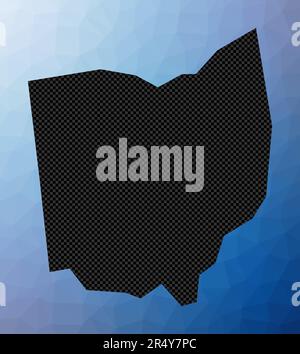 Ohio US state stencil map. Laser cutting template on transparent ...