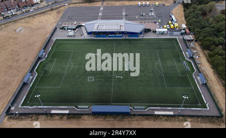 Aerial view of Parkside, home of Aveley FC Stock Photo - Alamy