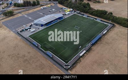 Aerial view of Parkside, home of Aveley FC Stock Photo - Alamy