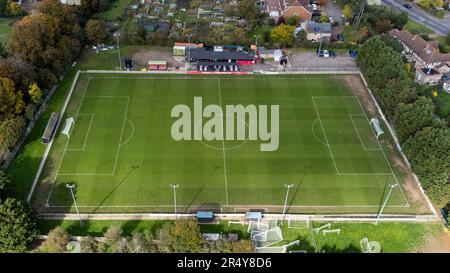 Aerial view of Leg O'Mutton Field, home of Cobham FC Stock Photo - Alamy