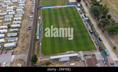 Aerial view of the Aspect Arena, home of Concord Rangers FC. The ...