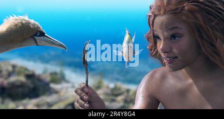 THE LITTLE MERMAID, Jacob Tremblay, voice of Flounder, in recording studio, 2023. ph: Giles ...