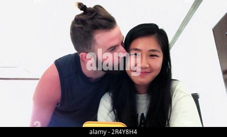 LONGEST THIRD DATE, from left: Matt Robertson, Khani Le, 2023 ...