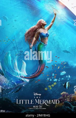 THE LITTLE MERMAID, US advance poster, Halle Bailey as Ariel, 2023 ...