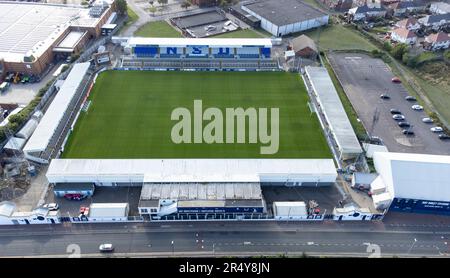 Aerial view of the Suit Direct Stadium (for sponsorship reasons), home ...