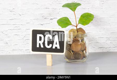 RCA root cause analysis symbol. Concept words RCA root cause analysis ...