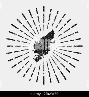 Lewis and Harris logo. Sign with the map of island and colored stripes ...
