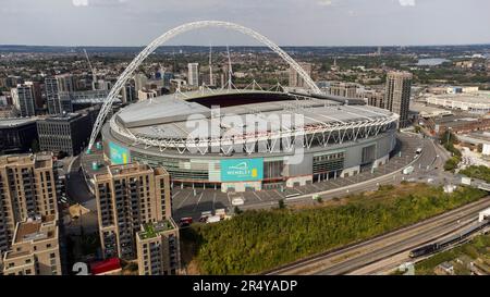 Aerial view of Wembley Stadium, England’s National Stadium, home of the ...