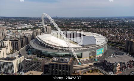 Aerial view of Wembley Stadium, England’s National Stadium, home of the ...