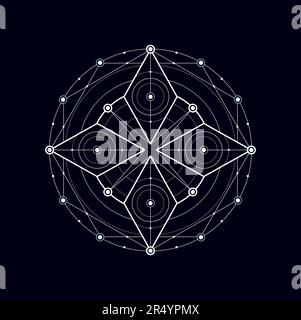 Esoteric symmetrical sign, mystical tribal esoteric symbol thin line ...