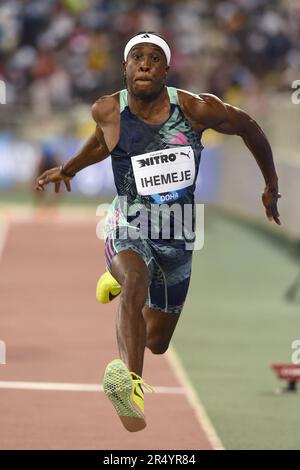 Doha, Qatar, 5 May 2023. Emmanuel Ihemeje of Italy competes in Triple ...
