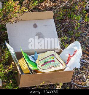 Russian army military food ration pack opened in nature Stock Photo - Alamy