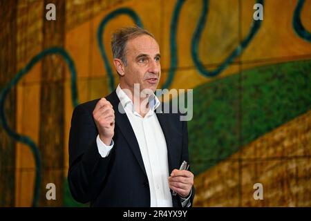 Australian Greens Senator Nick McKim during Question Time in the Senate ...