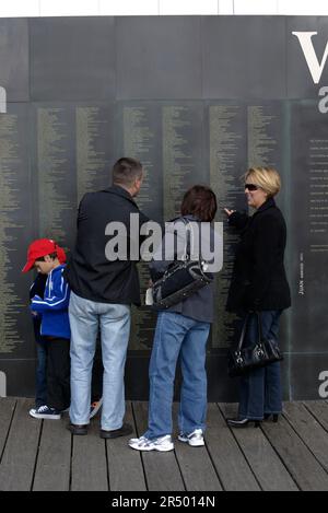 The Welcome Wall, which contains the names of immigrants to Australia ...
