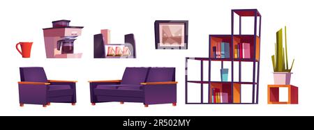Office breakout room cartoon vector design. Lounge break zone creative ...