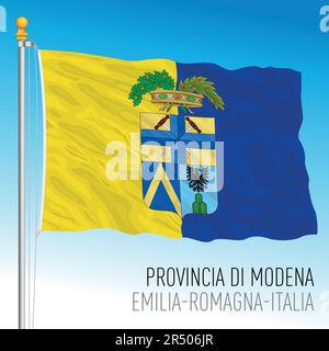 Modena city official flag, Emilia-Romagna, Italy, vector illustration ...