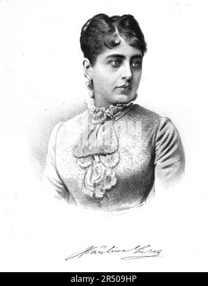 Pauline Lucca (1841-1908). Austrian Soprano. Engraving in The Spanish ...