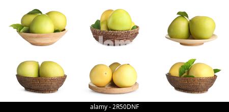Collage of pomelo Stock Photo - Alamy