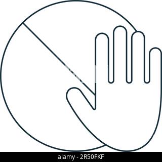 Not allowed icon. Monochrome simple sign from freedom collection. Not ...