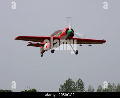 A Sukhoi Su-29 aerobatic light aircraft at Headcorn Aerodrome Kent ...