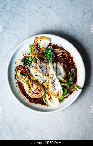 Asian pak choi from the pan Stock Photo - Alamy