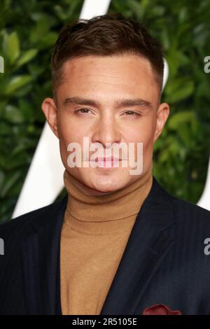 Ed Westwick attends The Fashion Awards 2025 presented by Pandora at the ...