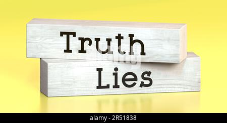 Truth - word on wooden blocks - 3D illustration Stock Photo - Alamy