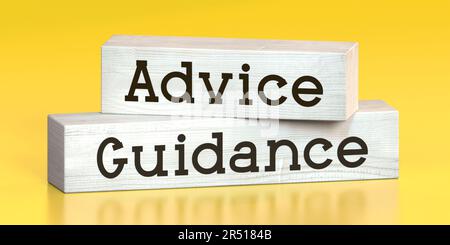Guidance - word on wooden blocks - 3D illustration Stock Photo - Alamy