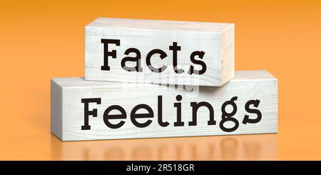 Just the facts - words on wooden blocks - 3D illustration Stock Photo ...