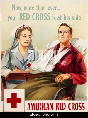 1943 Junior Red Cross - World War II - U.S propaganda Poster Stock ...