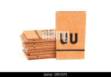 Stack of letters from a very old letterbox used to teach children - The ...