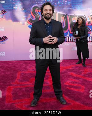 Jake Johnson arrives at the Sony Pictures Animation's SPIDER-MAN ...