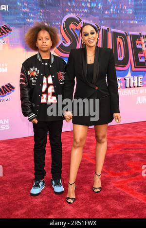 Tia Mowry-Hardrict attending the premiere of "The Angry Birds Movie ...