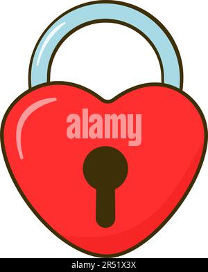 heart in padlock shape to love symbol vector illustration Stock Vector ...