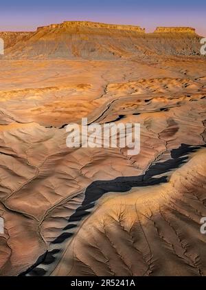 An aerial view of Utah Badlands in USA Stock Photo - Alamy
