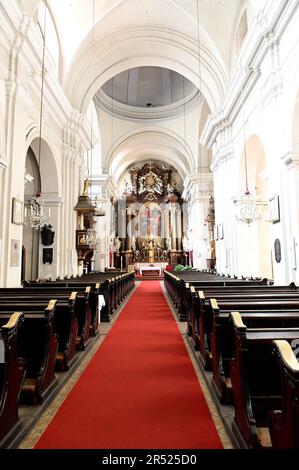 Vienna, Austria. The Trinity Church of the Minorites known as the White ...