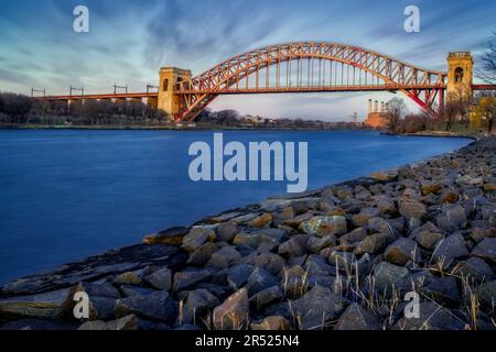The Hell Gate Bridge, originally the New York Connecting Railroad ...
