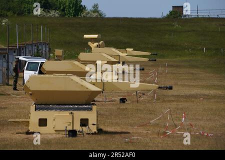Todendorf, Germany. 31st May, 2023. A gun of the Mantis (Modular ...