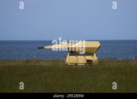 Todendorf, Germany. 31st May, 2023. A gun of the Mantis (Modular ...
