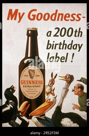 Old Guinness label for Extra Stout, bottled by Home Brewery, Daybrook ...