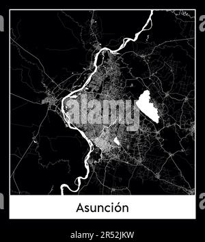 City Map Asuncion Paraguay South America vector illustration Stock ...