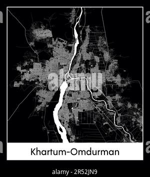 City Map Khartum-Omdurman Sudan Africa vector illustration Stock Vector ...